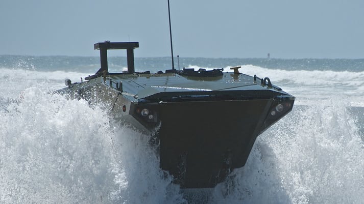 BAE's First Amphibious Combat Vehicle Surfaces With New 690-HP Engine ...