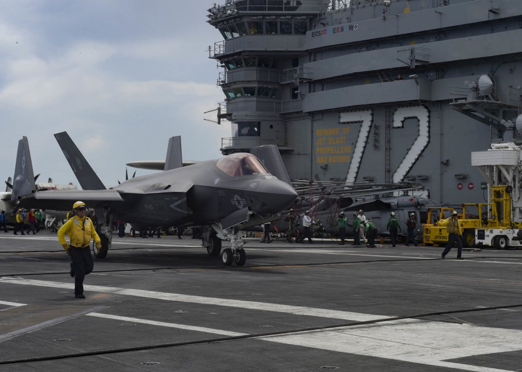 F-35C Conducts First Integrated Air Wing Ops On CVN-72 - Defense Daily