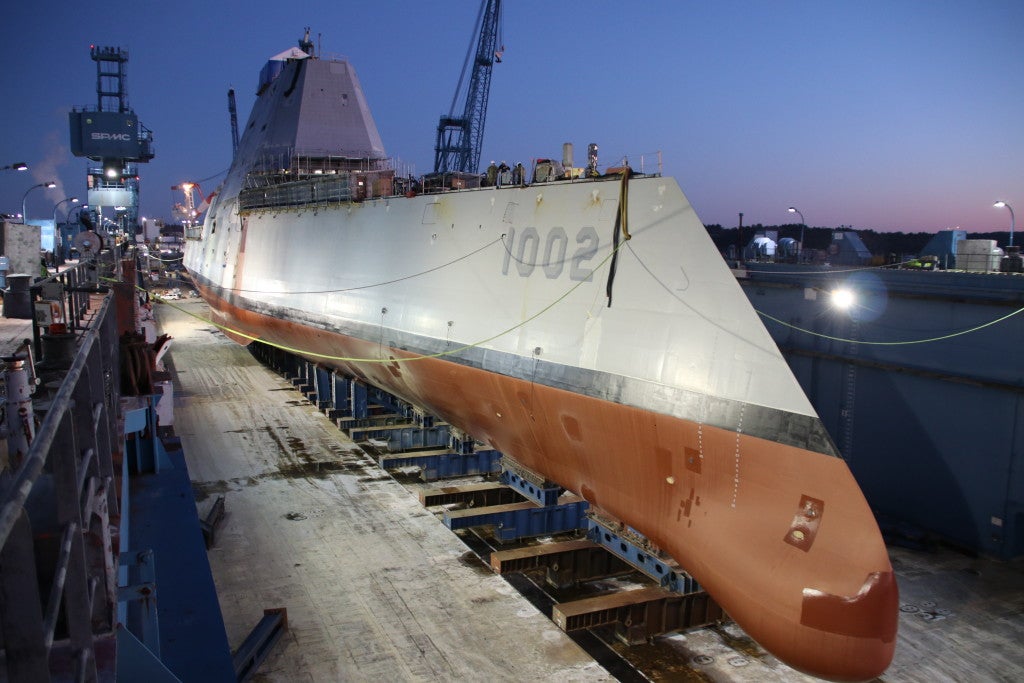 GD-BIW Launches Last Zumwalt-class Destroyer - Defense Daily
