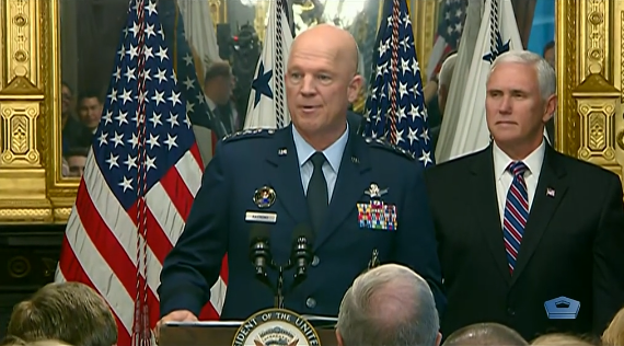 Raymond Sworn In as First Chief of Space Operations - Defense Daily
