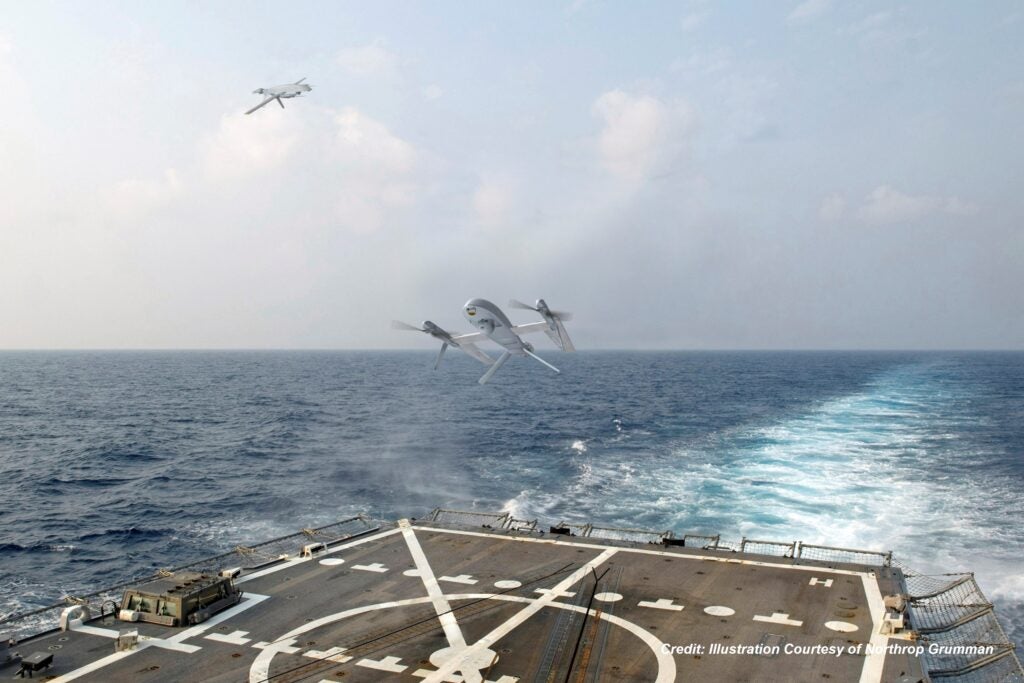 Northrop Grumman Unveils DARPA Shipboard Drone Concept for Navy ...