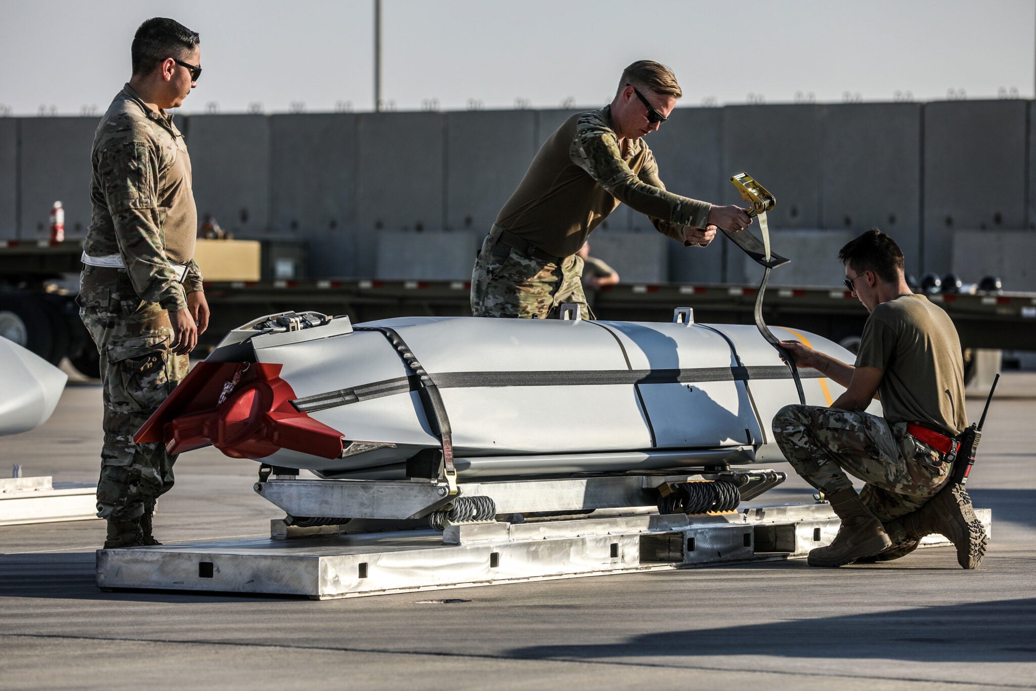 Special Operations Personnel and Airmen Rehearse Palletized Munitions ...