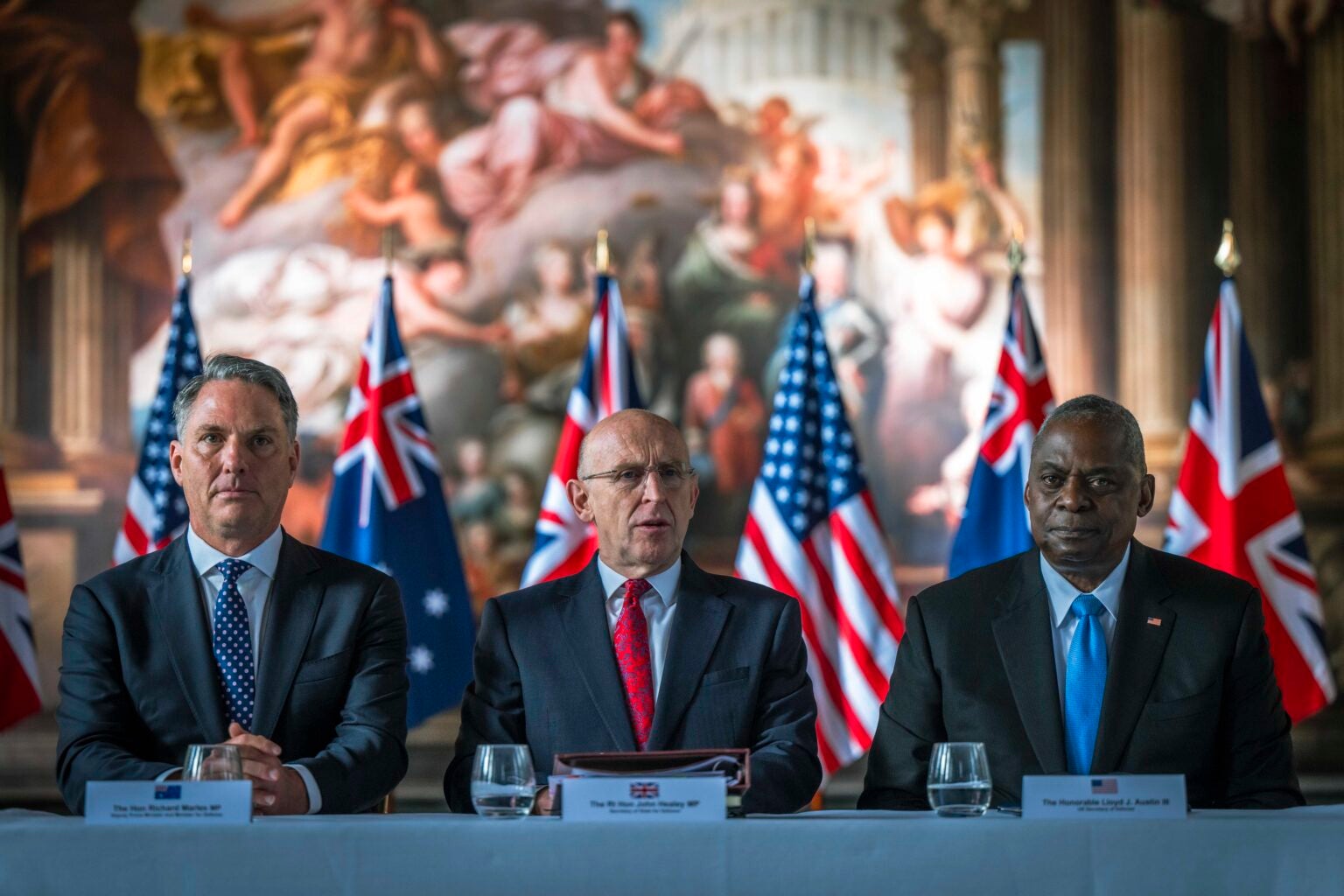AUKUS Defense Ministers Announce New U.K.-Australia Treaty And Shared P ...
